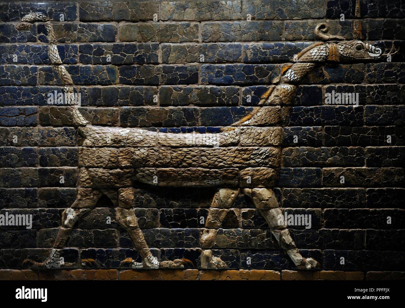 Mesopotamian art. Neo-Babylonian. Ishtar Gate, one of the eight gates ...