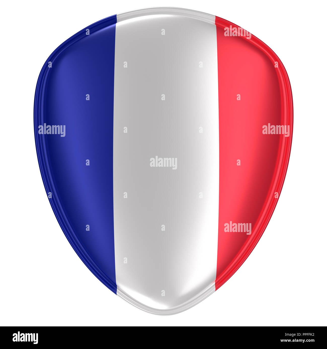 3d rendering of a France flag icon on white background Stock Photo - Alamy