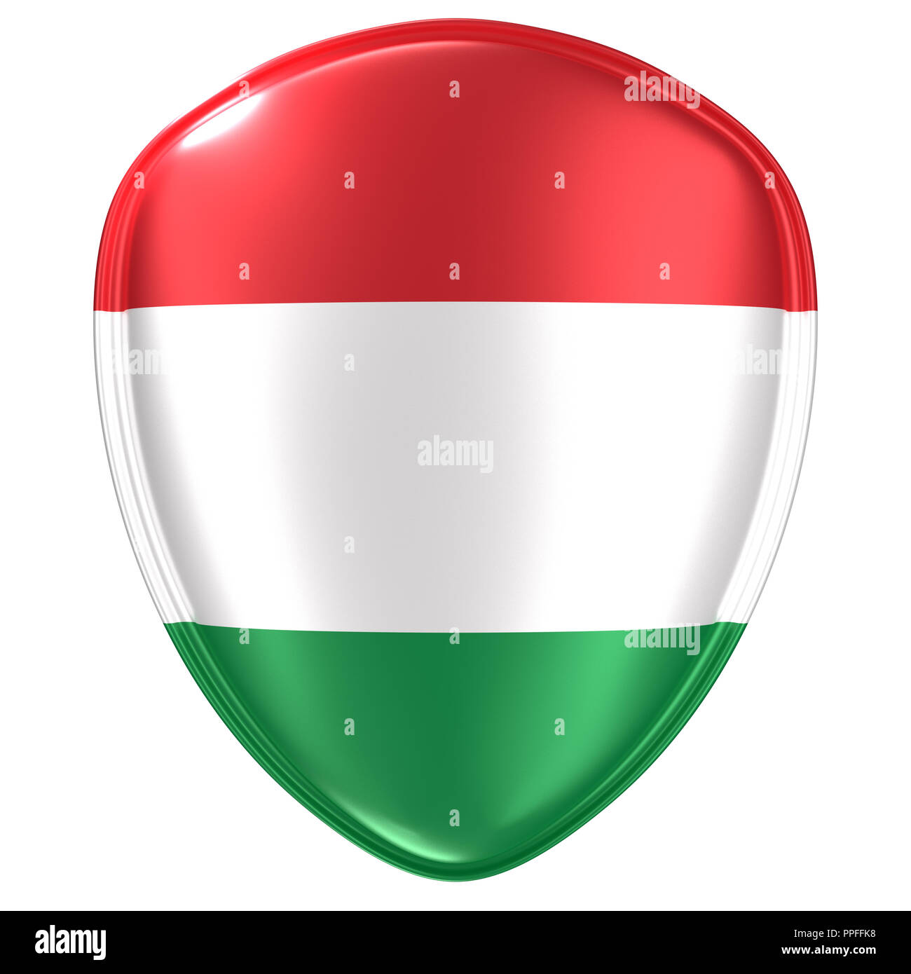 3d rendering of a Hungary flag icon on white background Stock Photo - Alamy