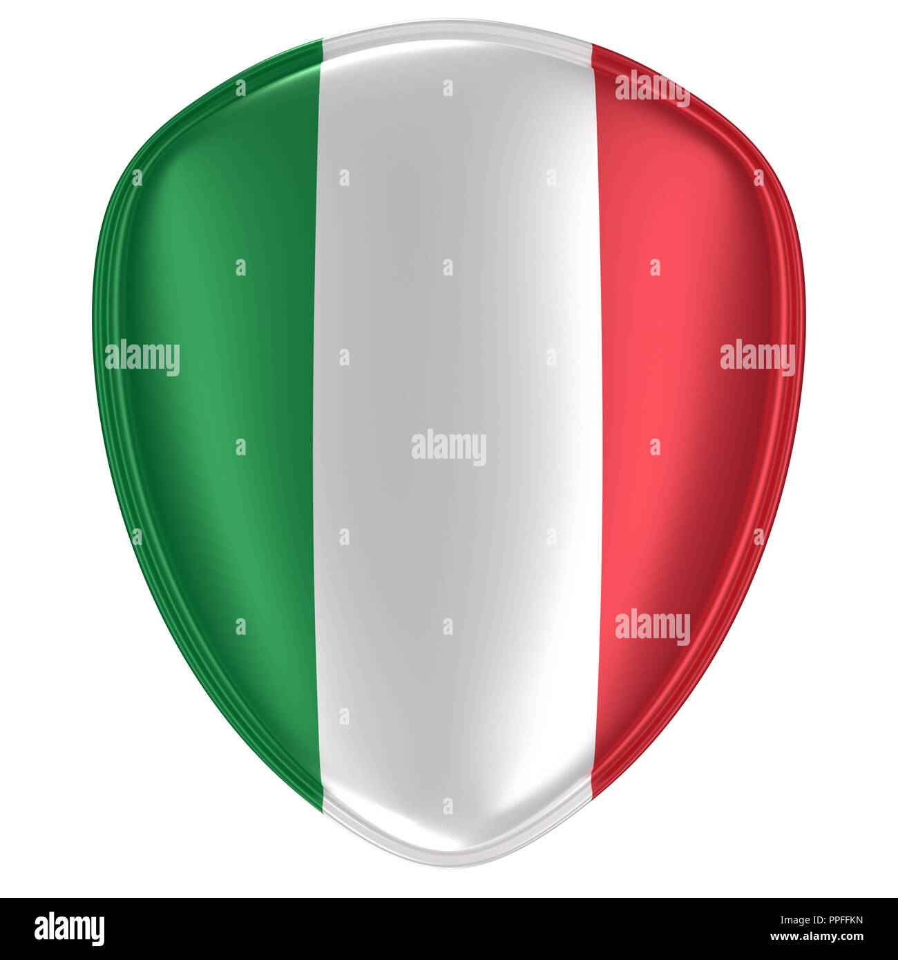 3d rendering of an Italy flag icon on white background Stock Photo - Alamy