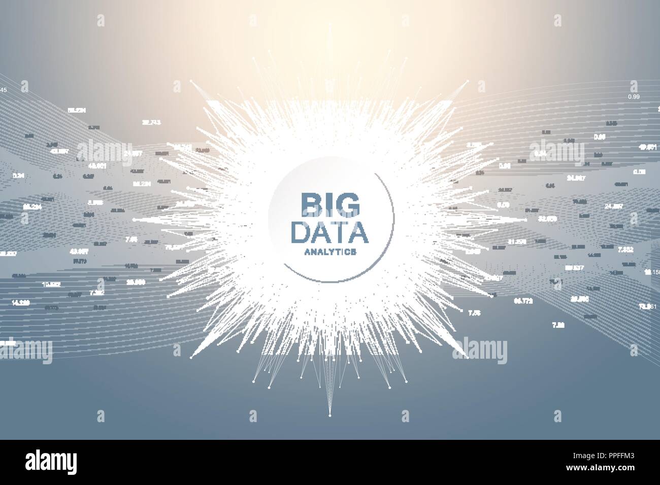 Big data visualization. Graphic abstract background Artificial ...