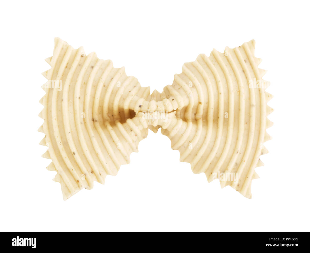 raw bow-knot pasta, isolated on white background Stock Photo - Alamy