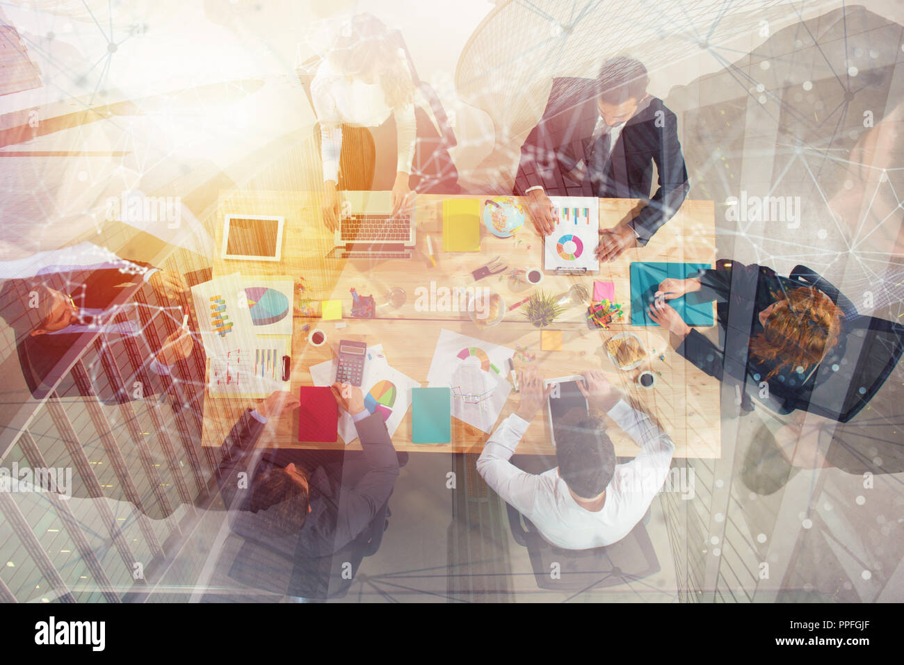 Business people work together in office. Concept of teamwork and ...