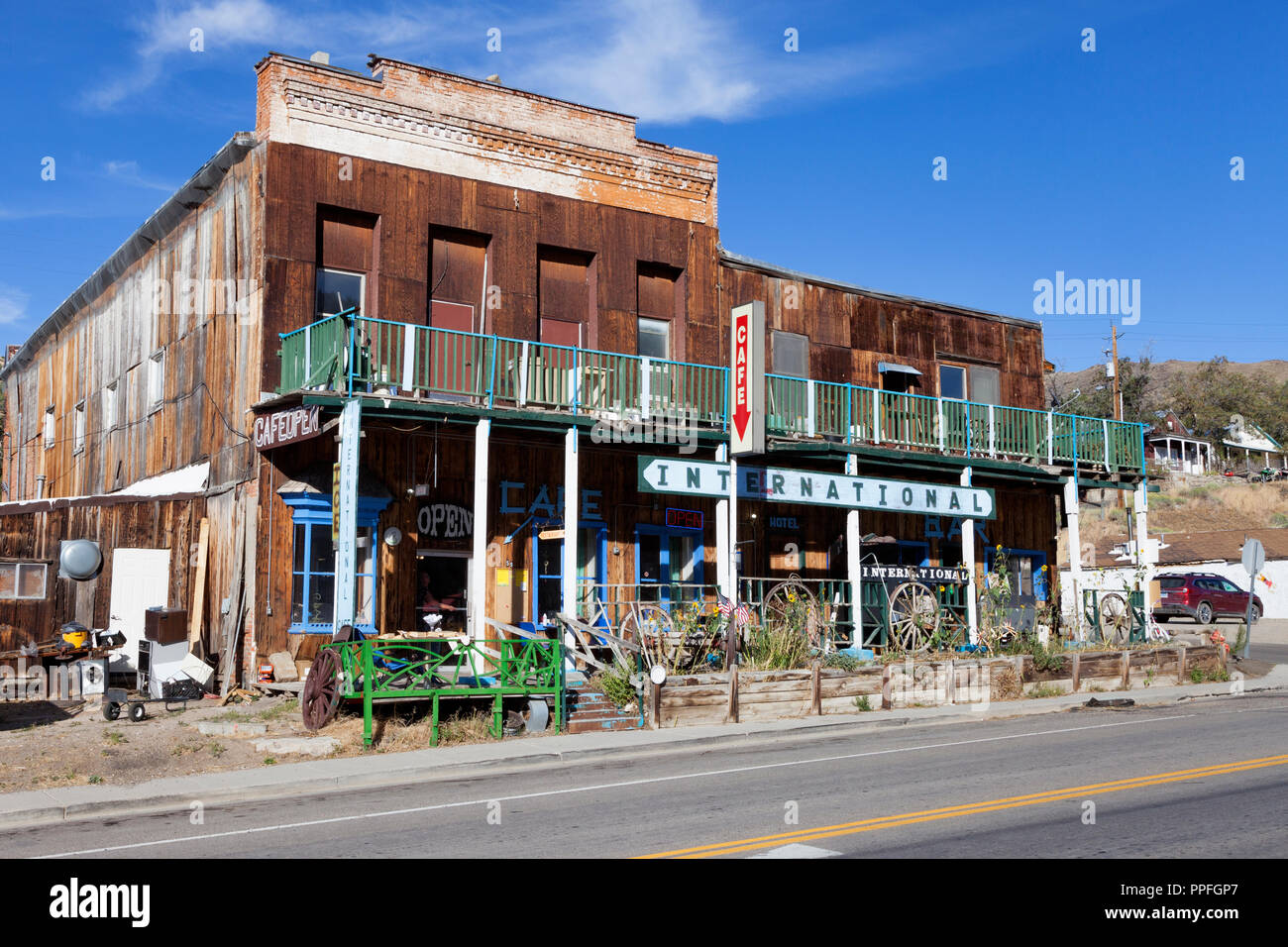 The International Cafe and Bar along Main Street, US 50, in Austin ...