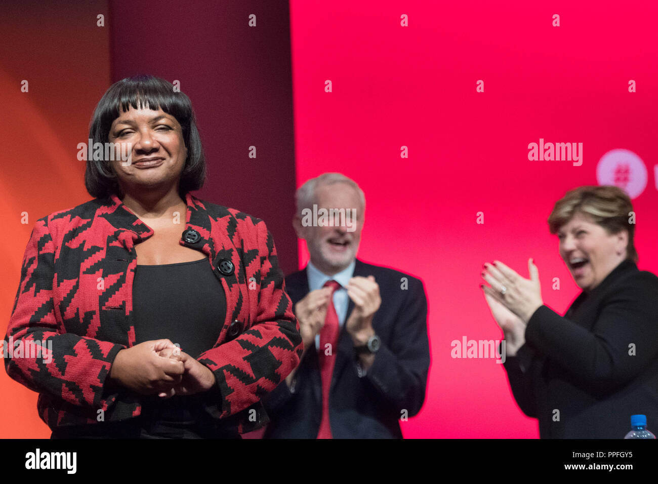 Shadow Home Secretary Diane Abbott after addressing the Labour Party's ...