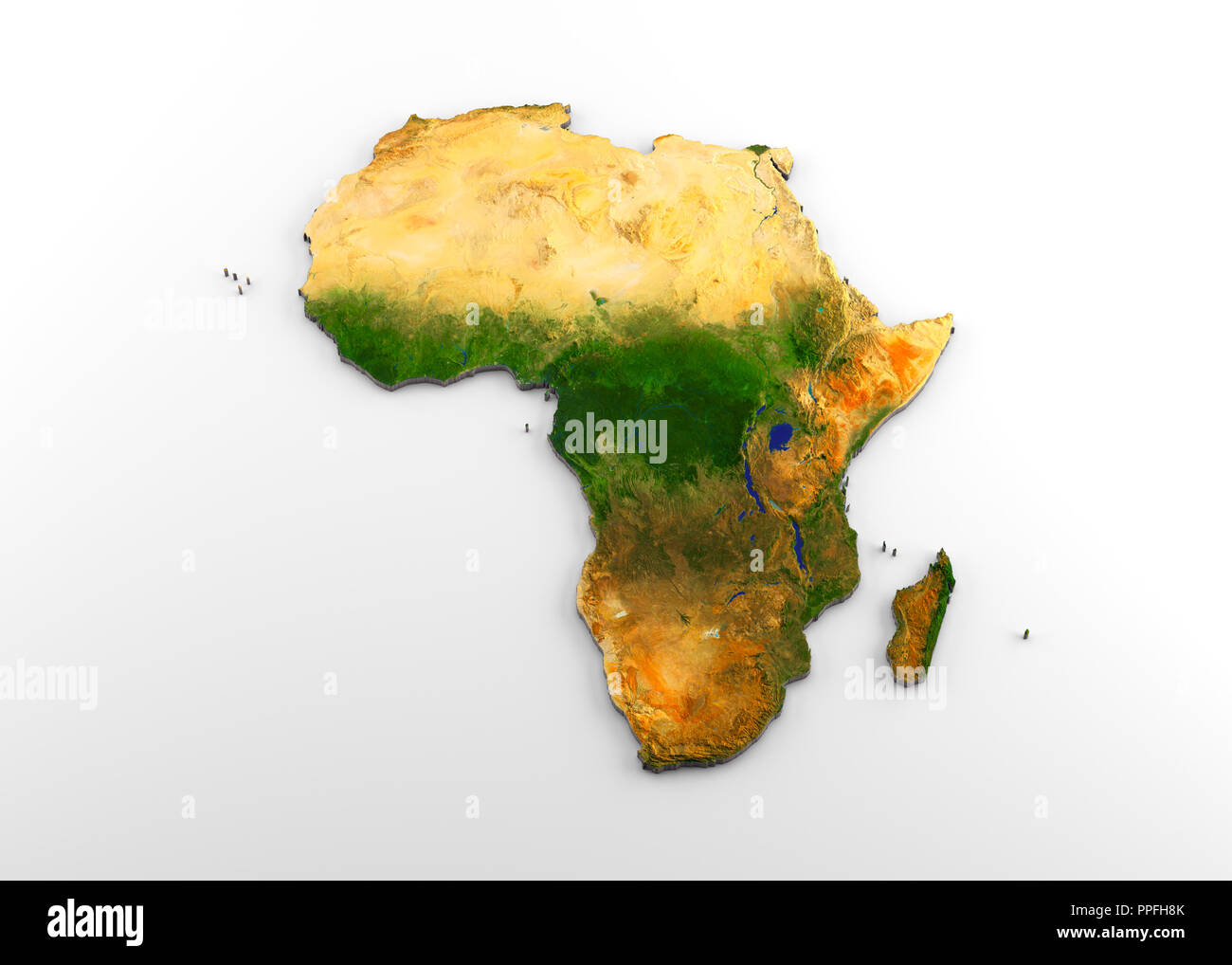 Physical Maps Of Africa Central Africa Physical Map