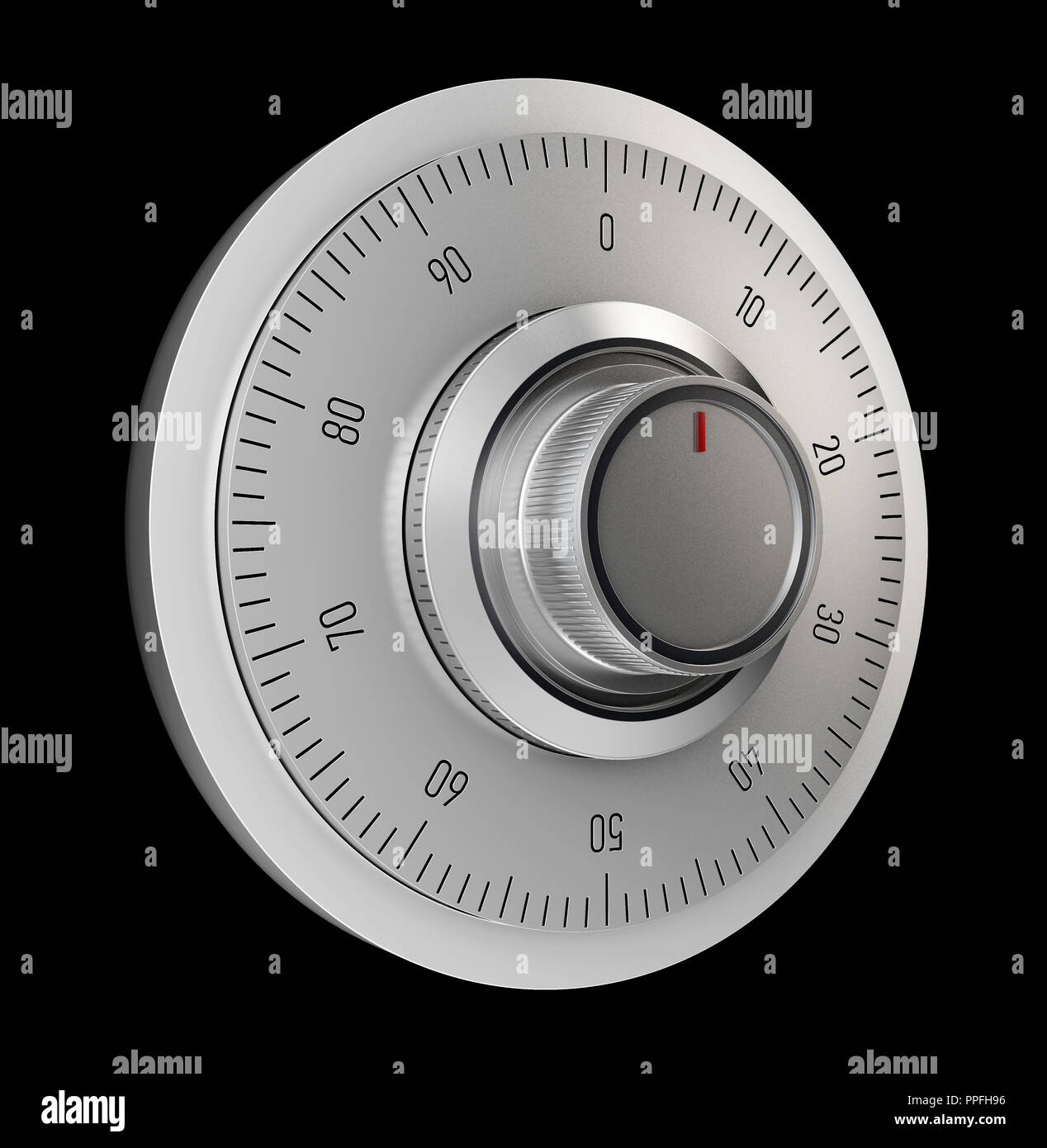 Realistic combination safe lock. Isolated on white background. 3d ...