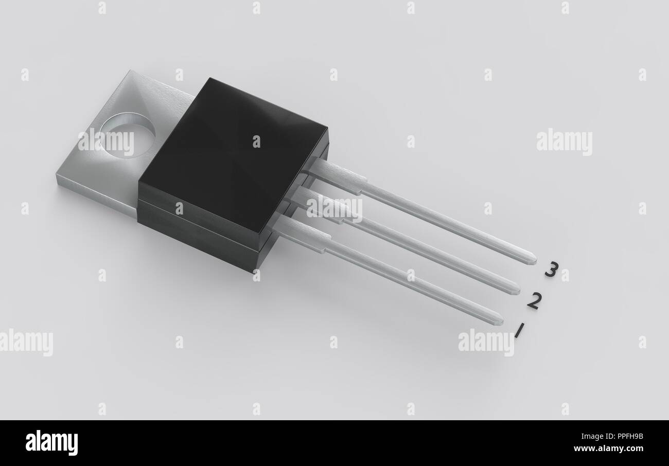 Isolated TO-220 MOSFET electronic package 3d render Stock Photo - Alamy