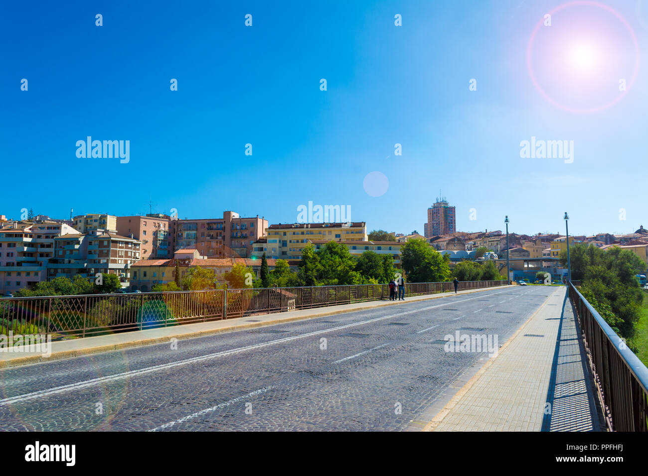 small Rosello bridge in an Italian city of Sassari Stock Photo - Alamy