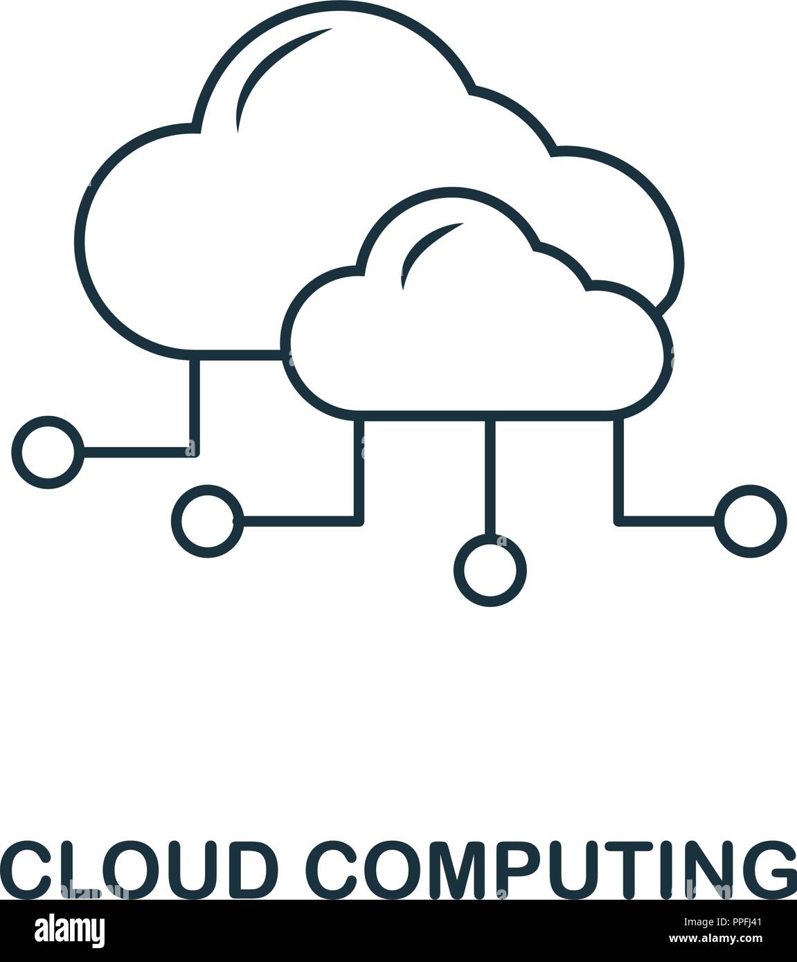 Cloud Computing outline icon. Premium design from web development ...