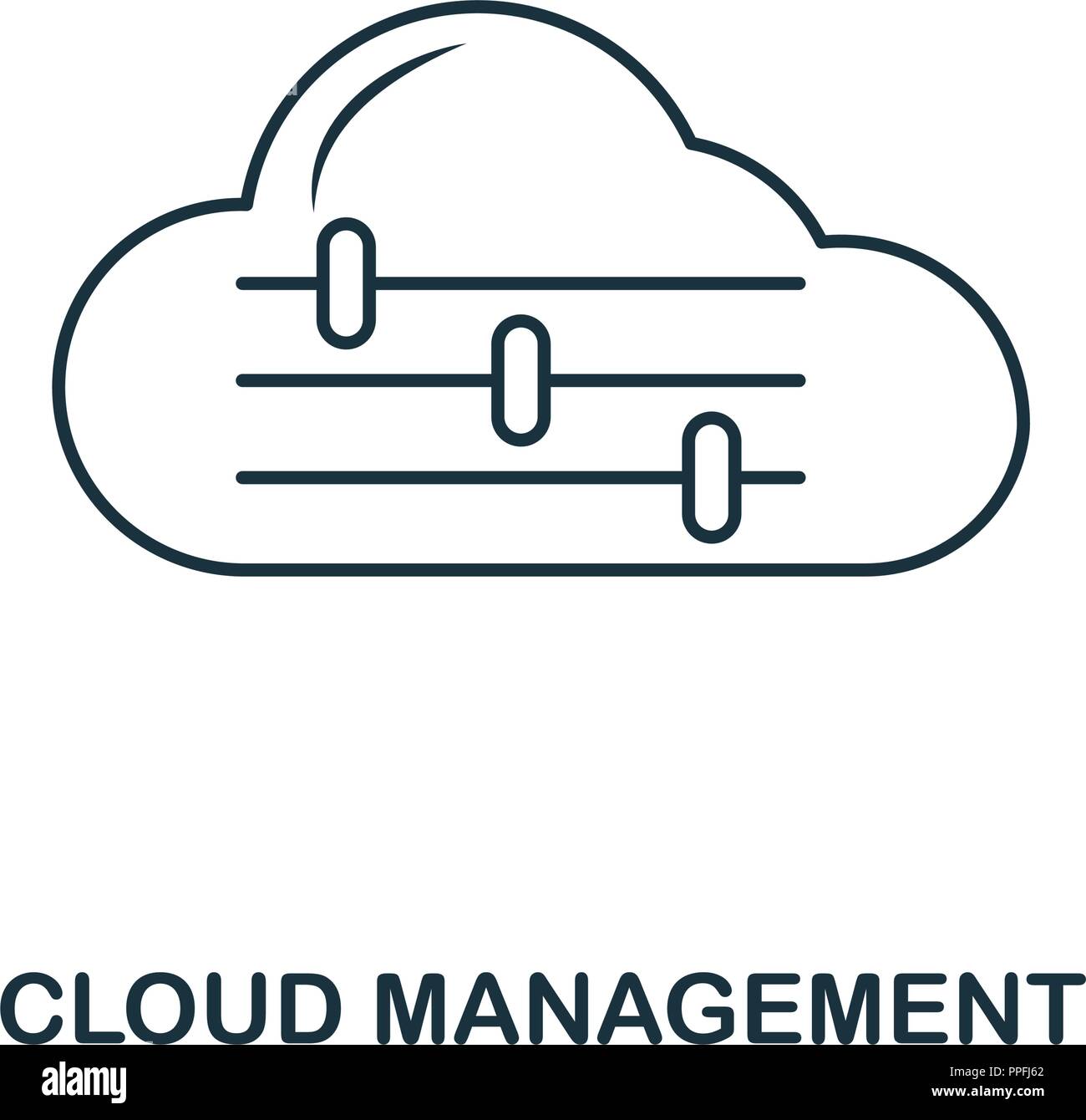 Cloud Management outline icon. Premium design from web development ...