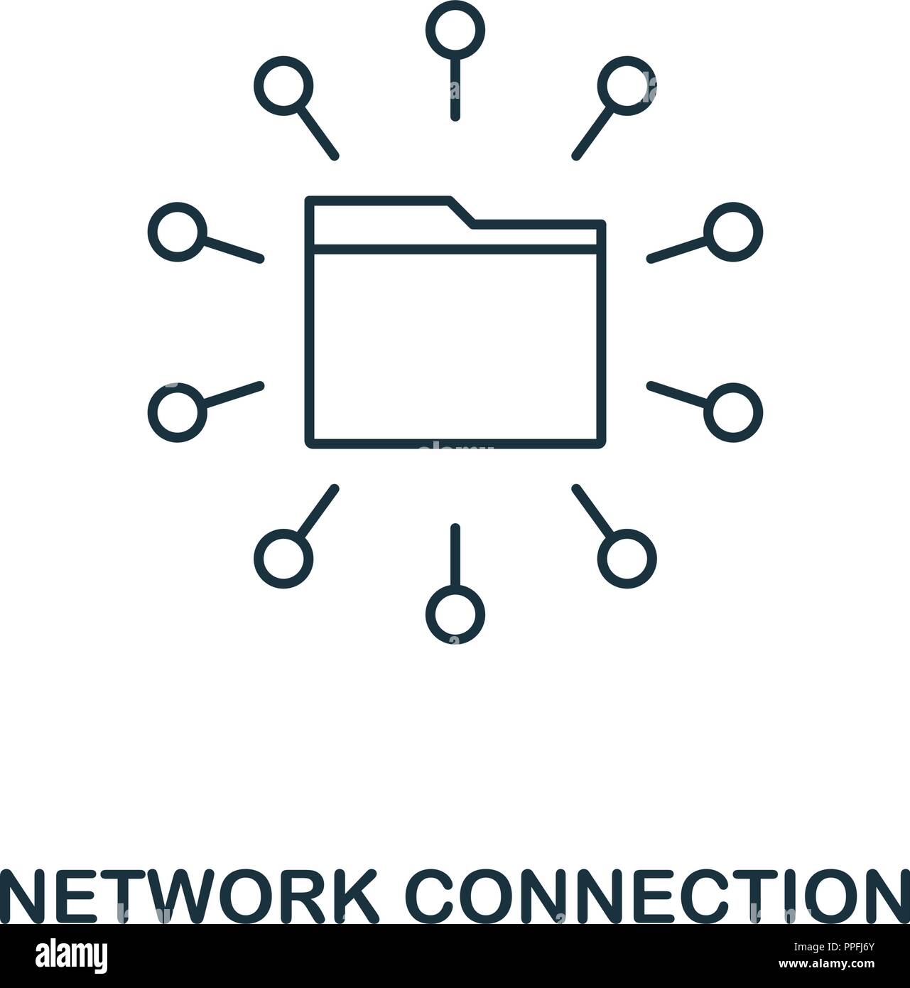 Network Connection outline icon. Premium design from web development ...