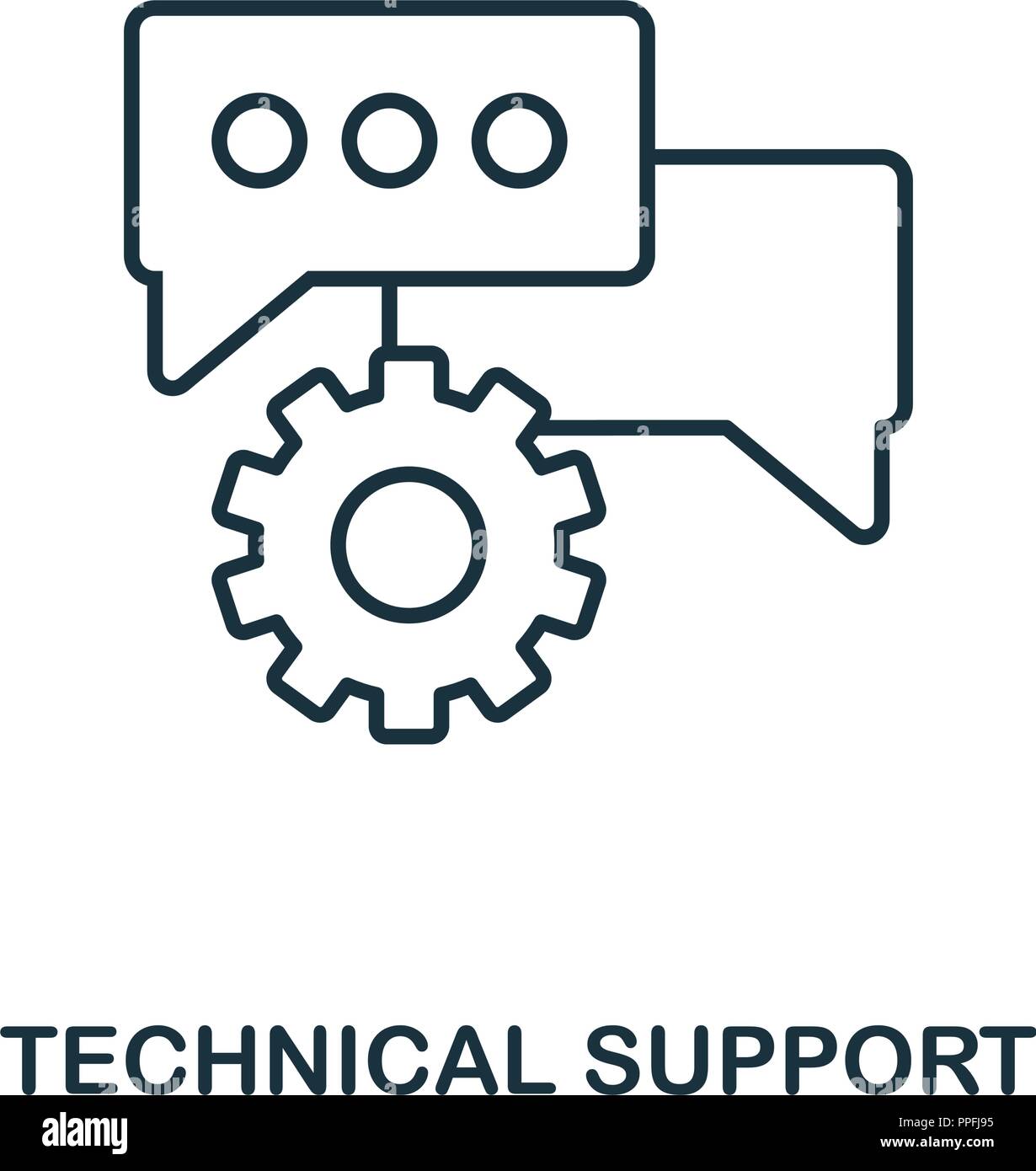 Technical Support outline icon. Premium design from web development collection. UX and UI. Pixel ...
