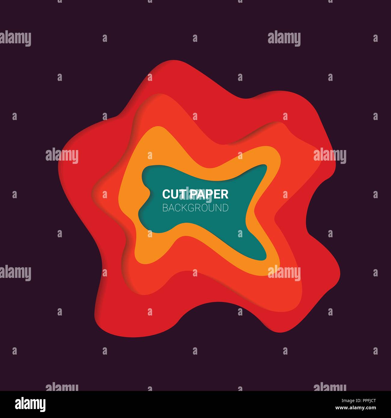 Multi layers color texture. 3D papercut layers in gradient vector ...