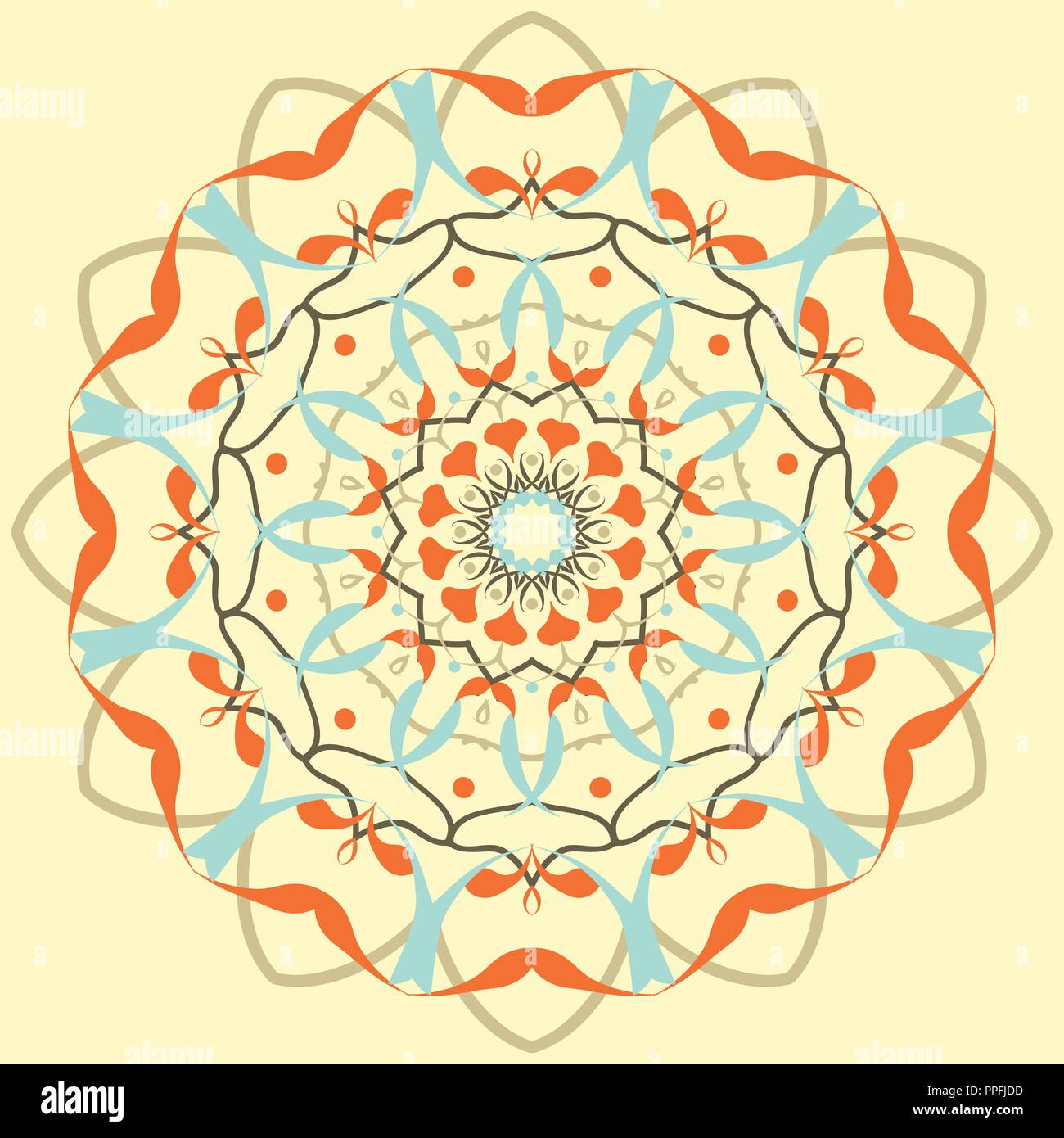 Indian floral ornament pattern. Ethnic print symbol Stock Vector Image ...