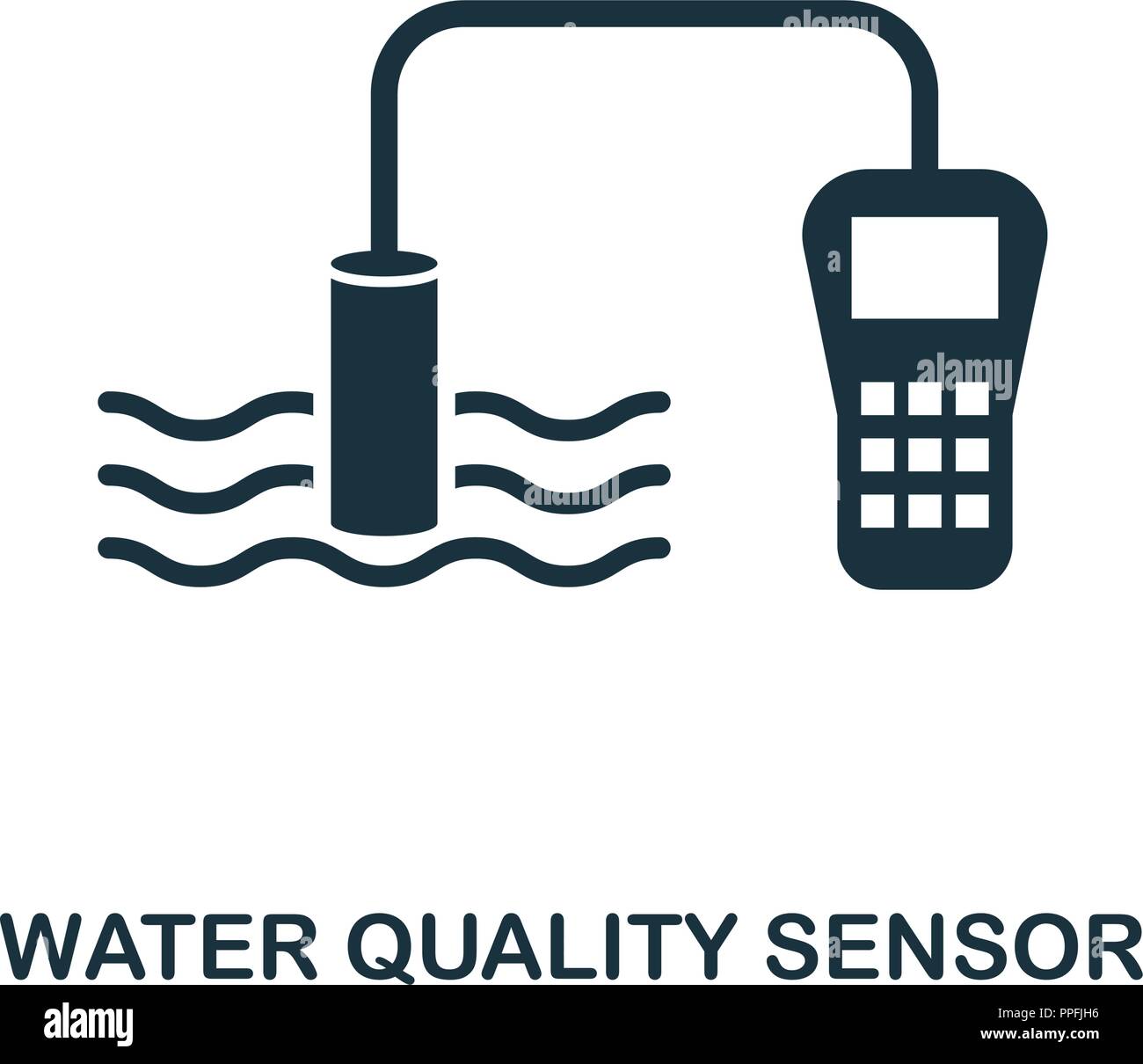 Water Quality Sensor Icon Monochrome Style Design From Sensors Collection Ux And Ui Pixel