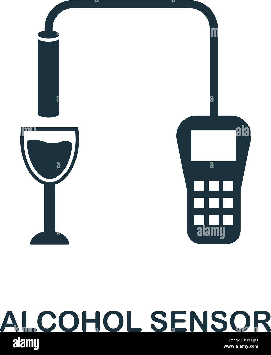 Alcohol Sensor Icon Monochrome Style Design From Sensors Collection Ux And Ui Pixel Perfect