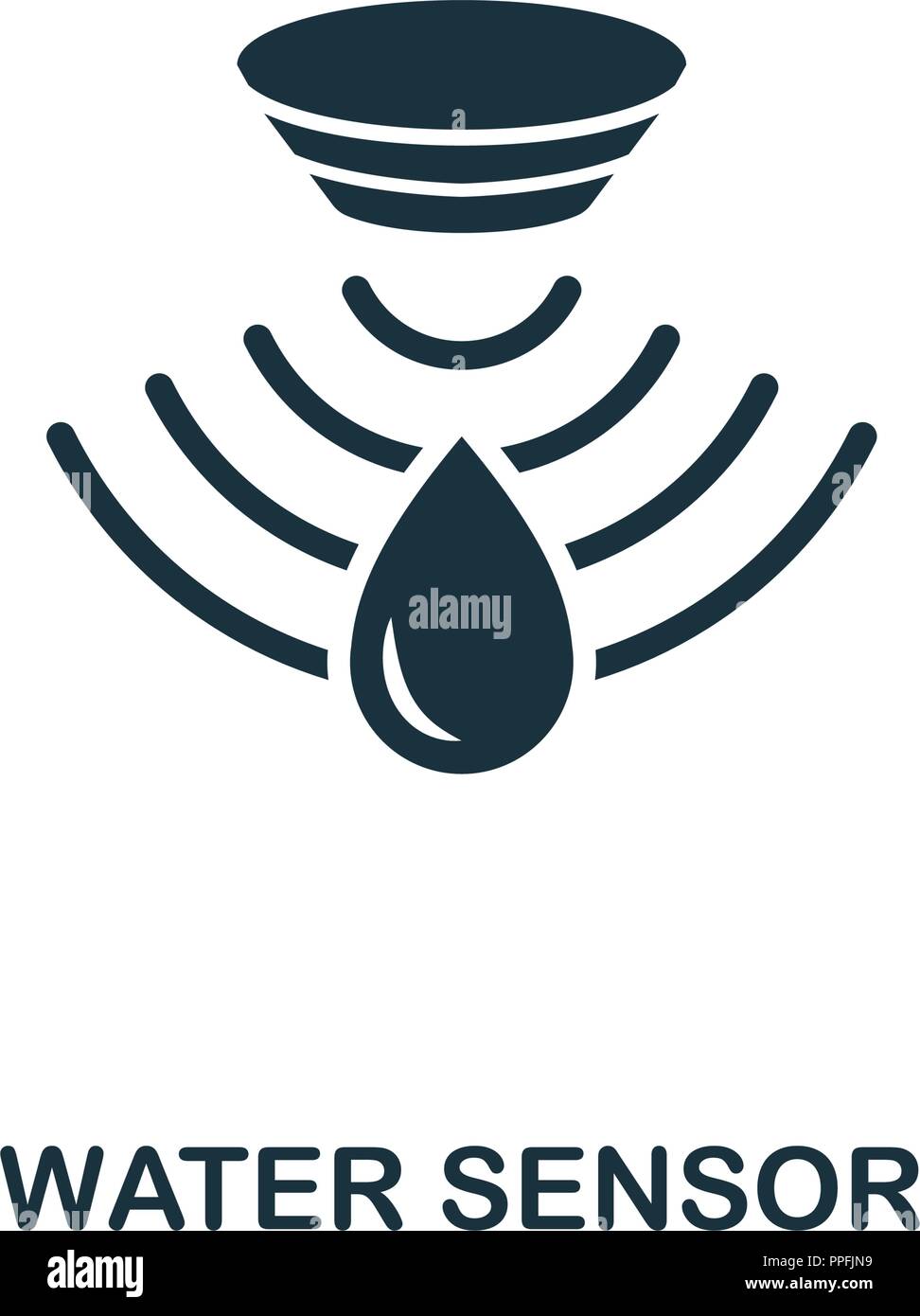Water Sensor Icon Monochrome Style Design From Sensors Collection Ux