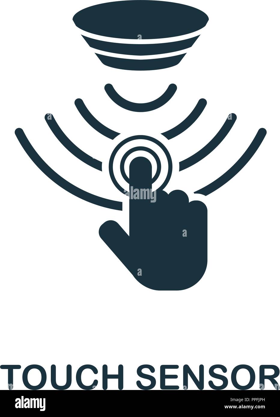 Touch Sensor Icon Monochrome Style Design From Sensors Collection Ux And Ui Pixel Perfect