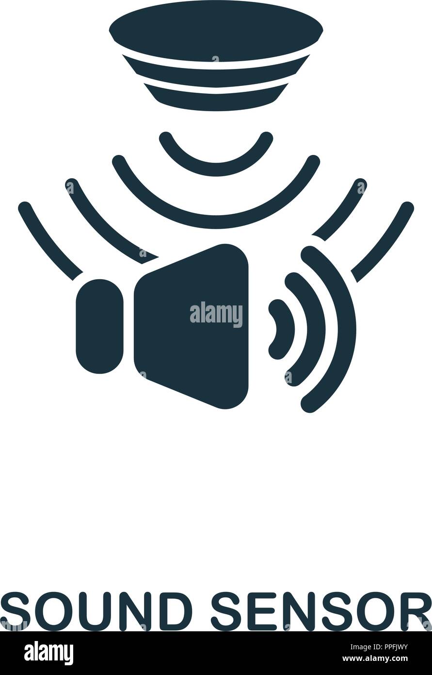 Sound Sensor icon. Monochrome style design from sensors collection. UX ...