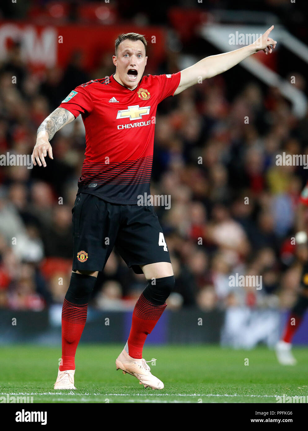 Manchester United's Phil Jones during the Carabao Cup, third round ...