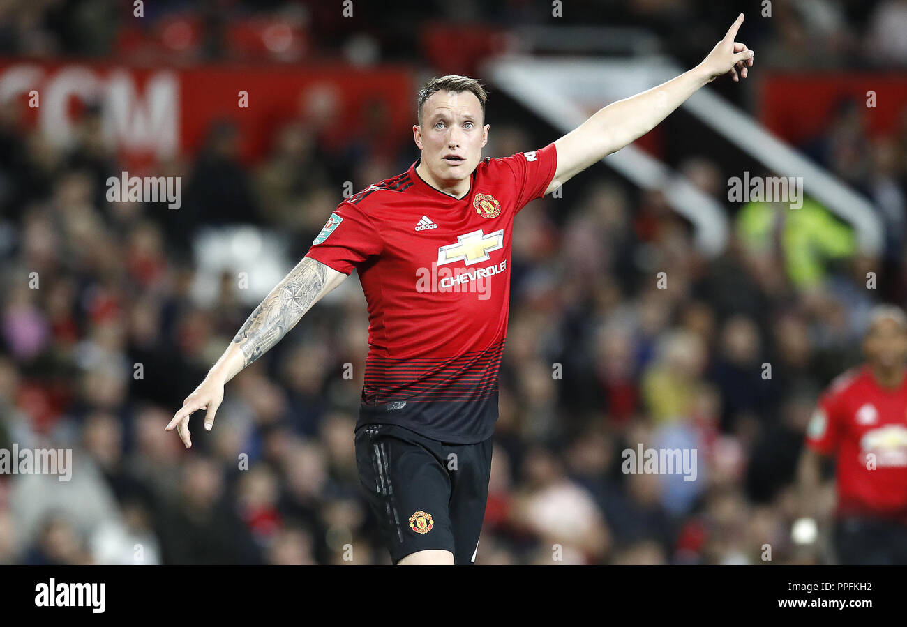 Manchester United's Phil Jones during the Carabao Cup, third round ...