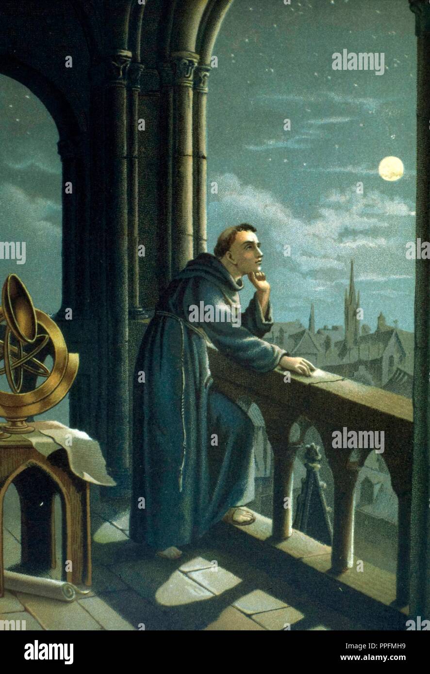 Roger Bacon (1214-1294). English philosopher and scholar, in his ...