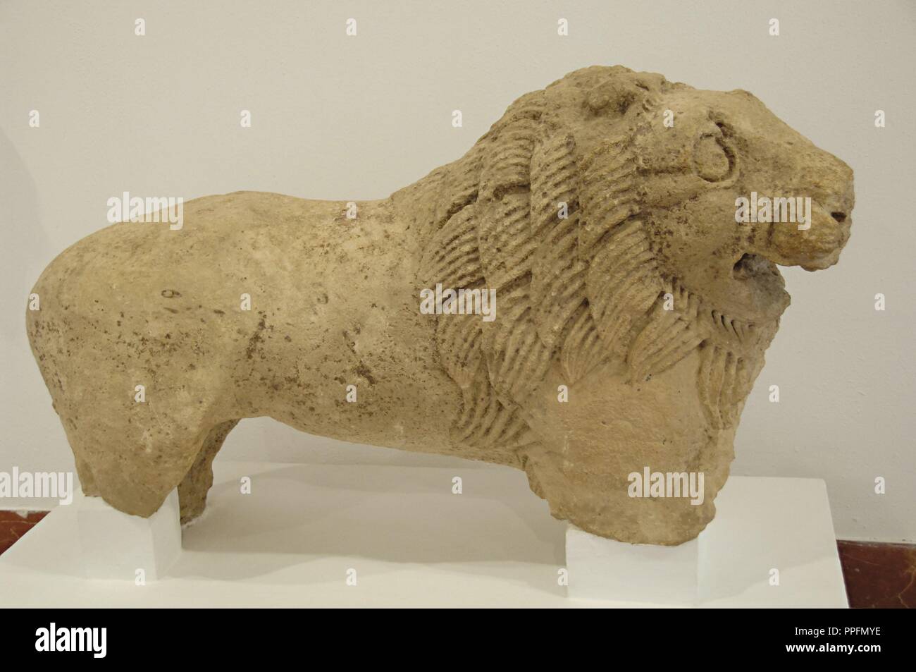 Iberian Art. Spain. Lion. It comes from Espera (Cadiz). Dated between ...