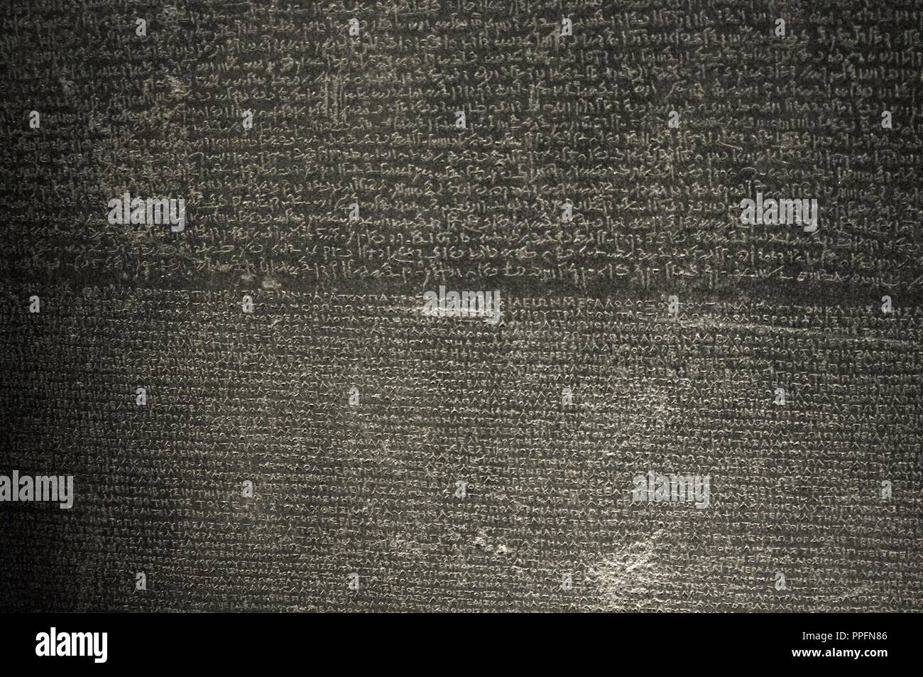 Rosetta stone script greek hi-res stock photography and images - Alamy
