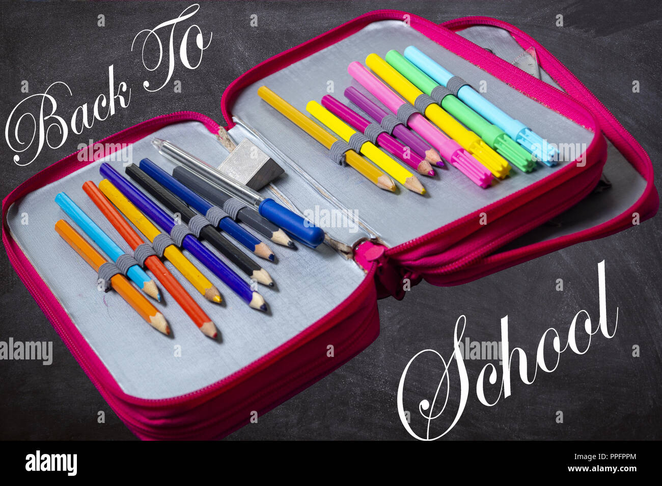 Pencil box school hi-res stock photography and images - Alamy