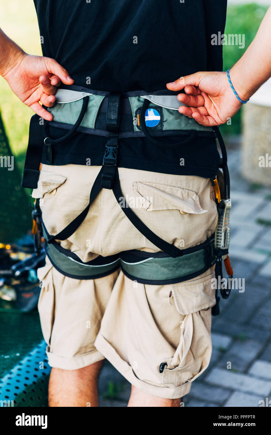Wearing Safety Harness High Resolution Stock Photography and Images - Alamy