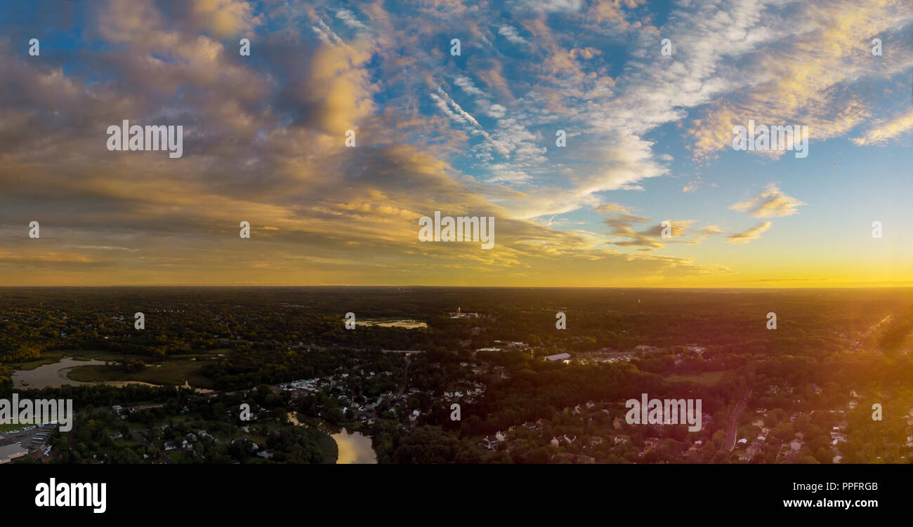 Beautiful cloud stream above city hi-res stock photography and images ...