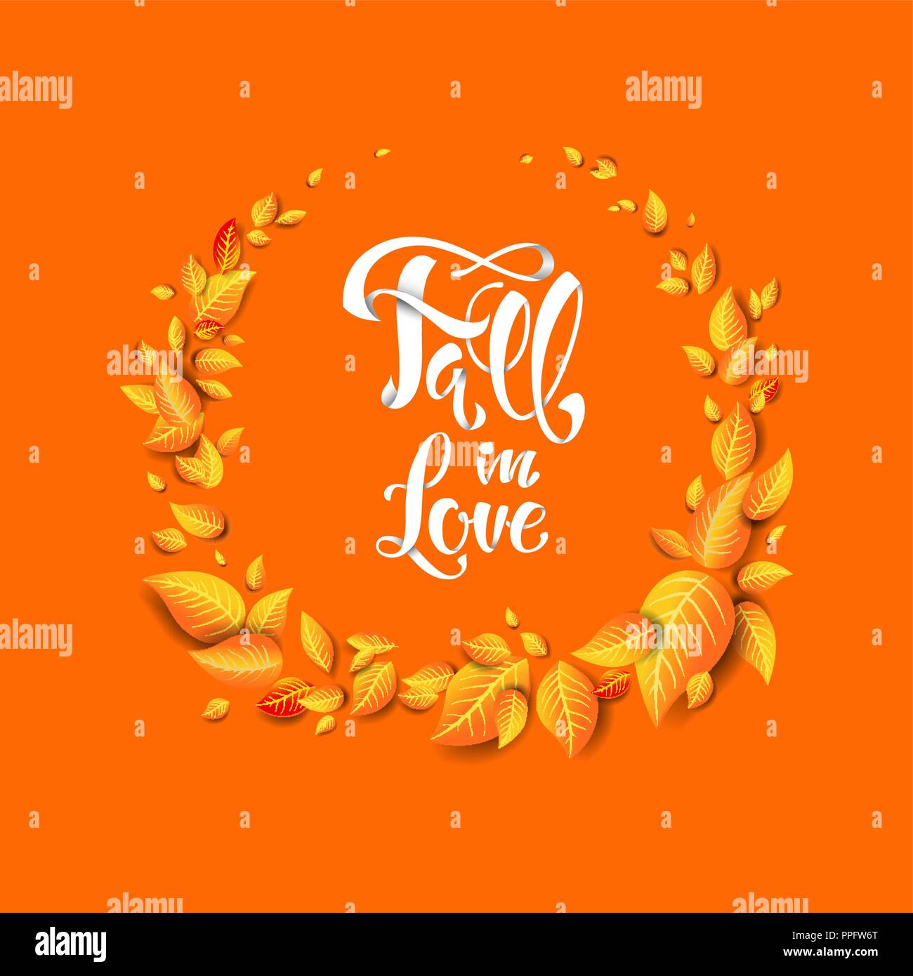 Fall in love card Stock Vector Image & Art - Alamy