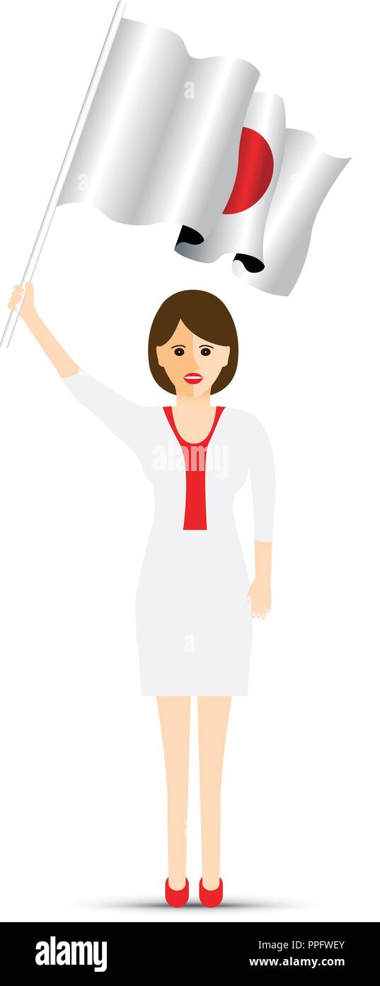 Japan flag waving Stock Vector Image & Art - Alamy