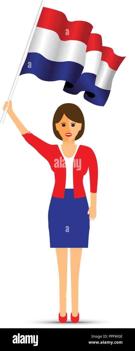 Netherlands flag on waving Stock Vector Images - Alamy