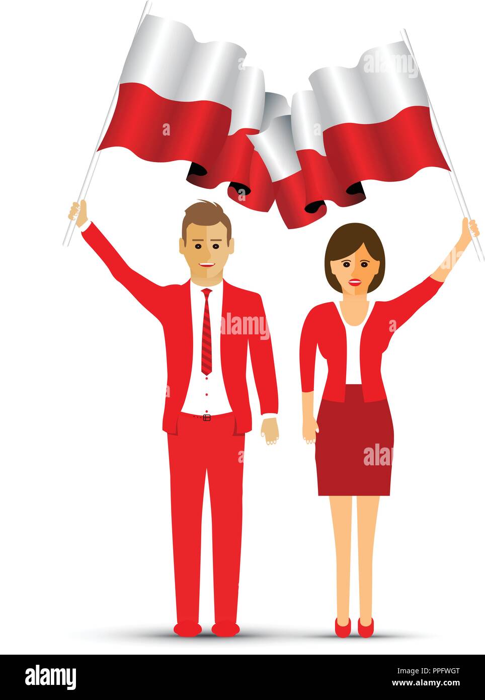 Young polish couple Stock Vector Images - Alamy