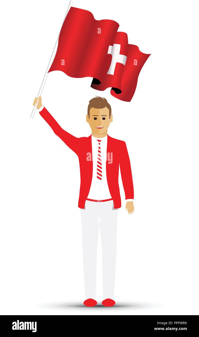 Switzerland flag waving Stock Vector Image & Art - Alamy