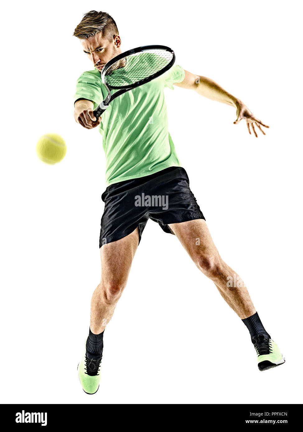 Adult playing tennis Cut Out Stock Images & Pictures - Alamy