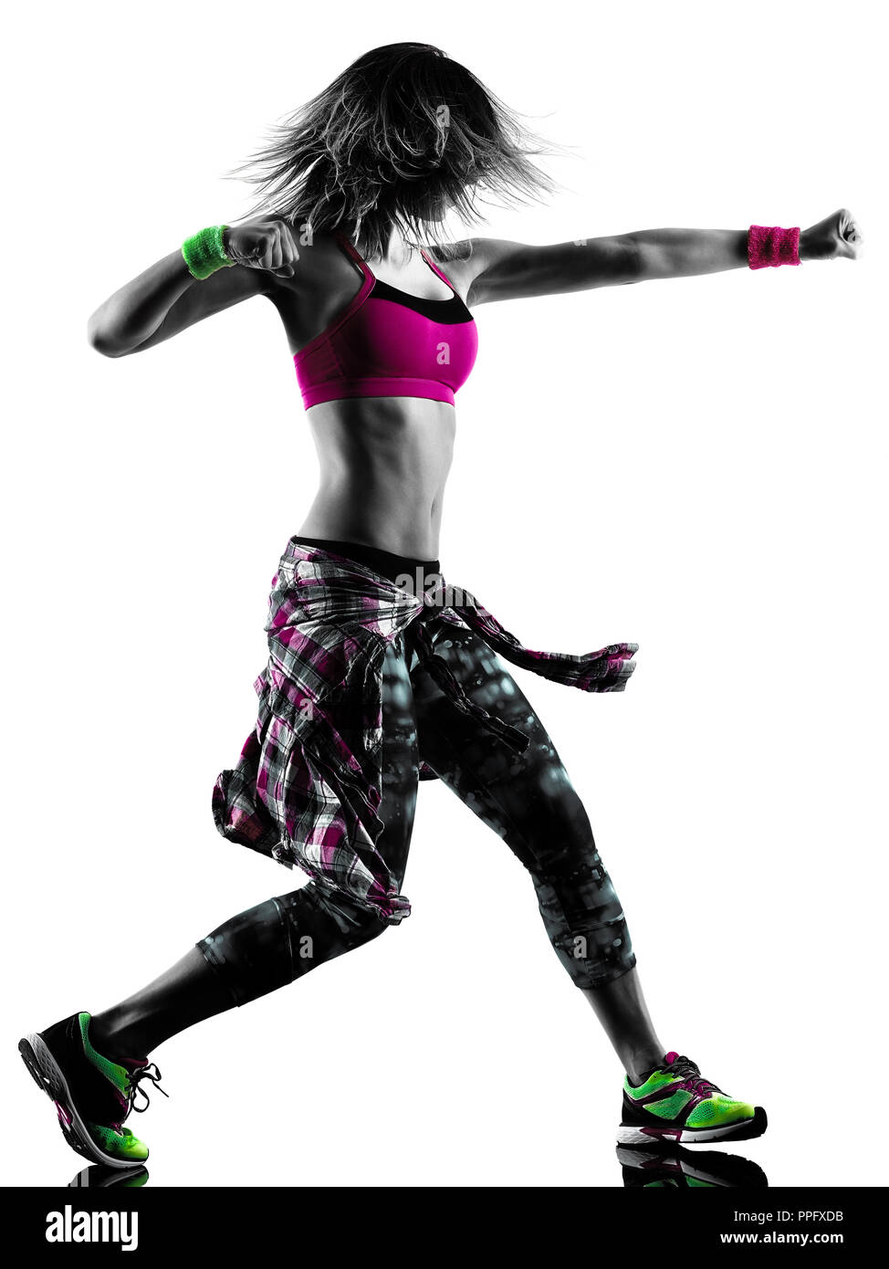 Zumba Fitness Silhouette Clip Art
