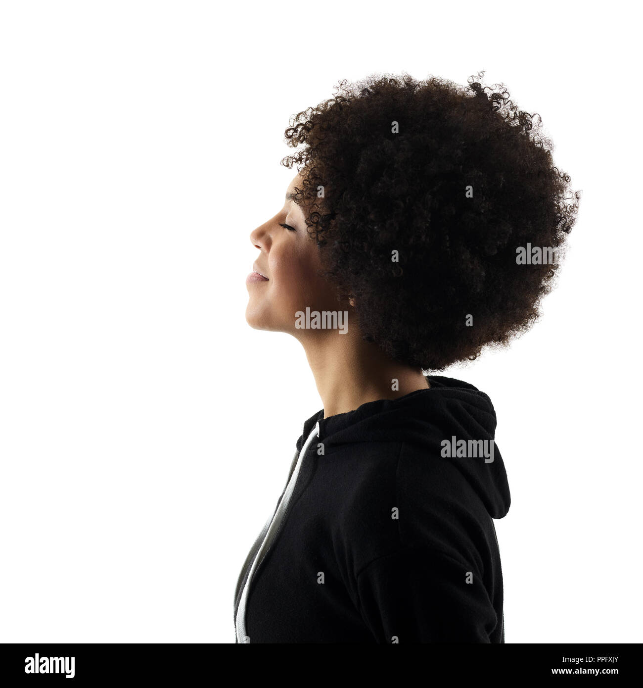 African woman face silhouette hi-res stock photography and images - Alamy