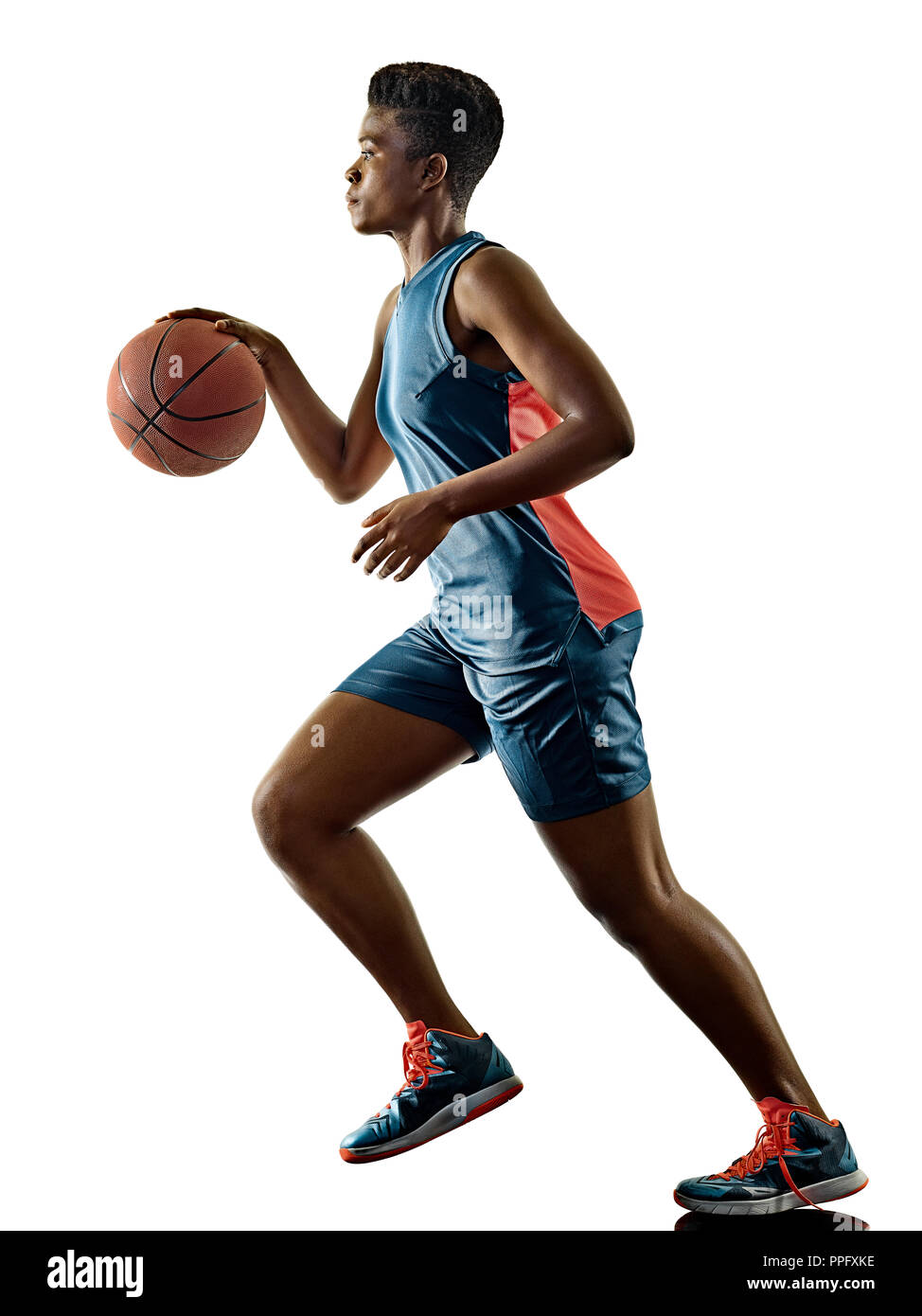 Black woman basketball player Cut Out Stock Images & Pictures - Alamy