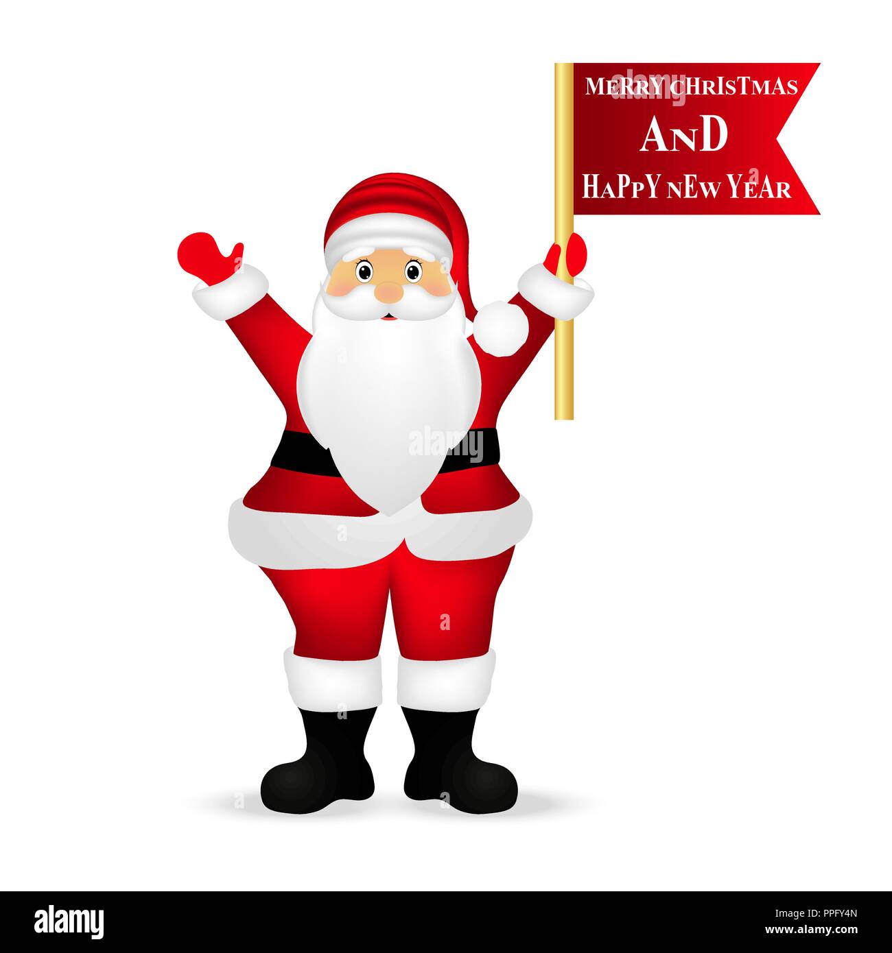 Santa Claus with a flag Stock Vector Image & Art - Alamy