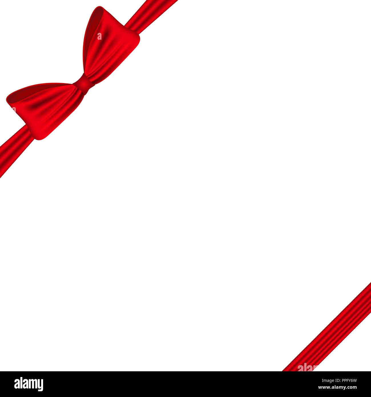 Template greeting card with a red bow Stock Vector Image & Art - Alamy