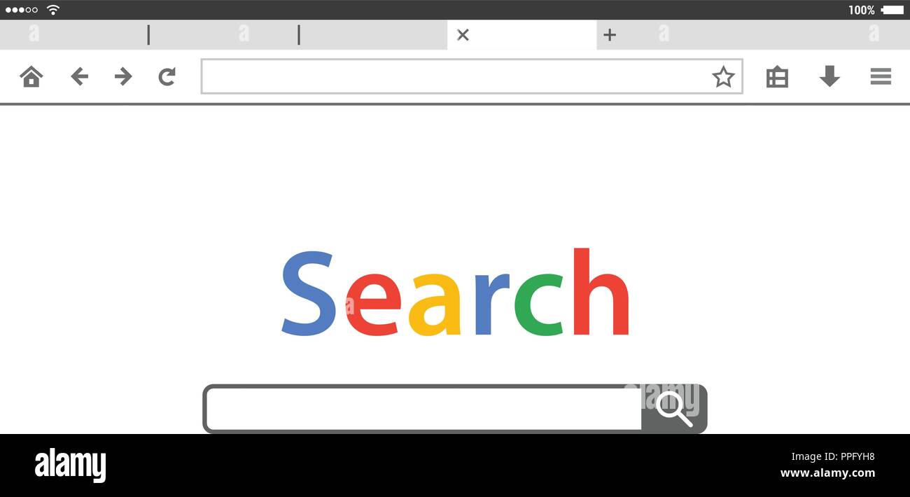Tablet mobile browser window vector illustration Stock Vector Image ...