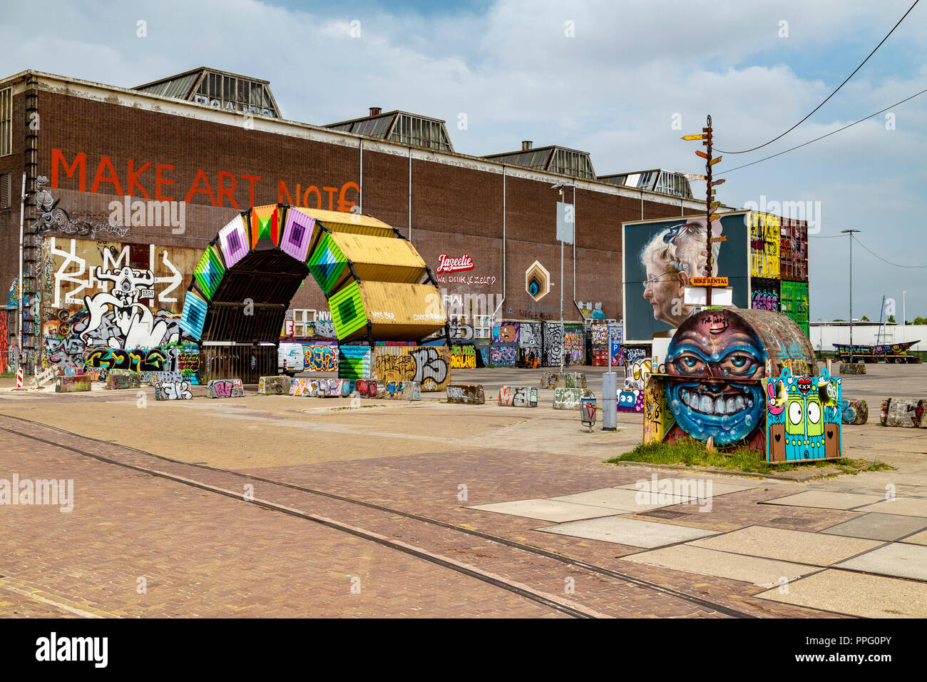 Amsterdam The Netherlands Former NDSM terrein. (Shipyard) Make art not ...