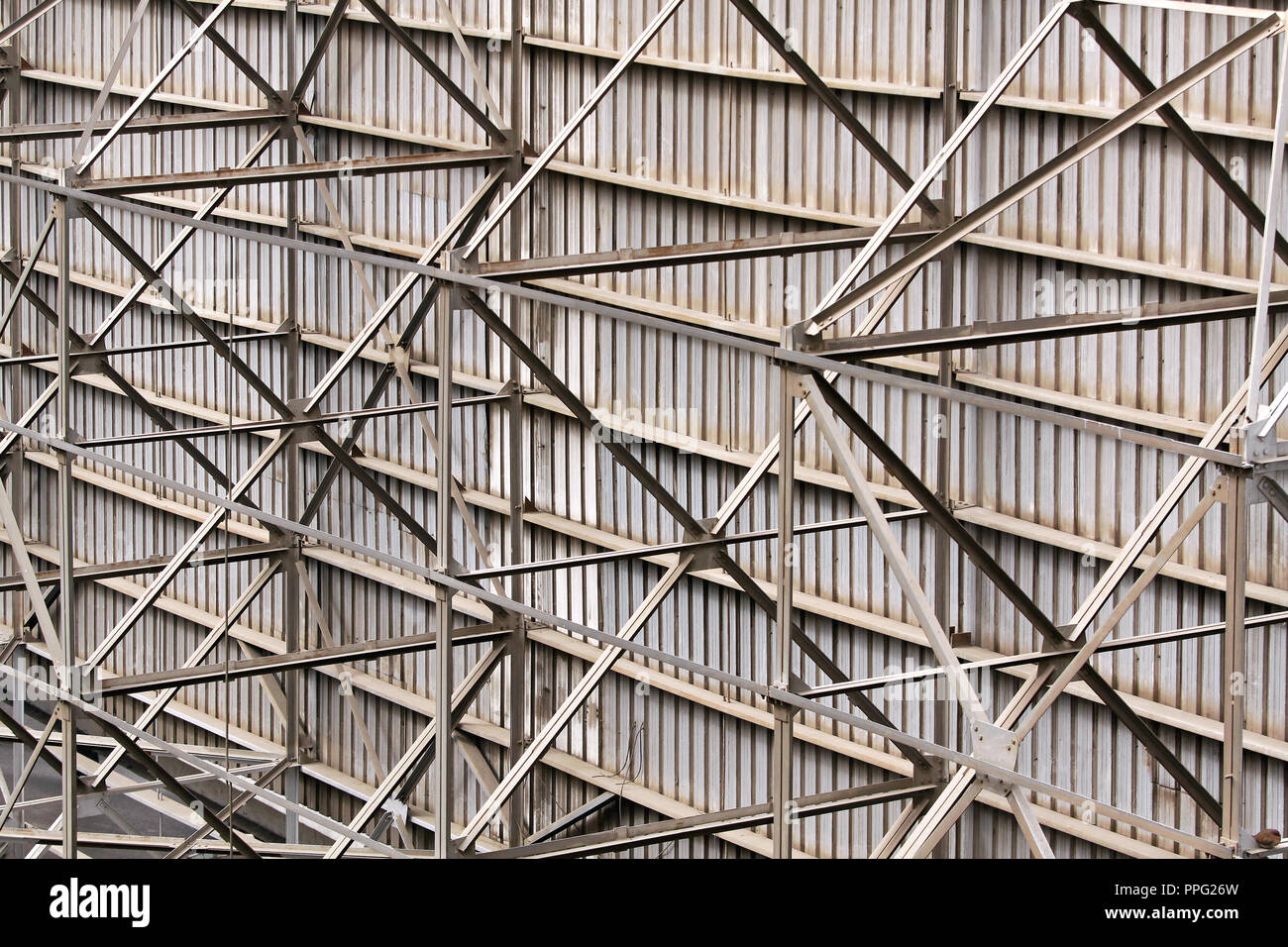 Back of big billboard support structure Stock Photo - Alamy