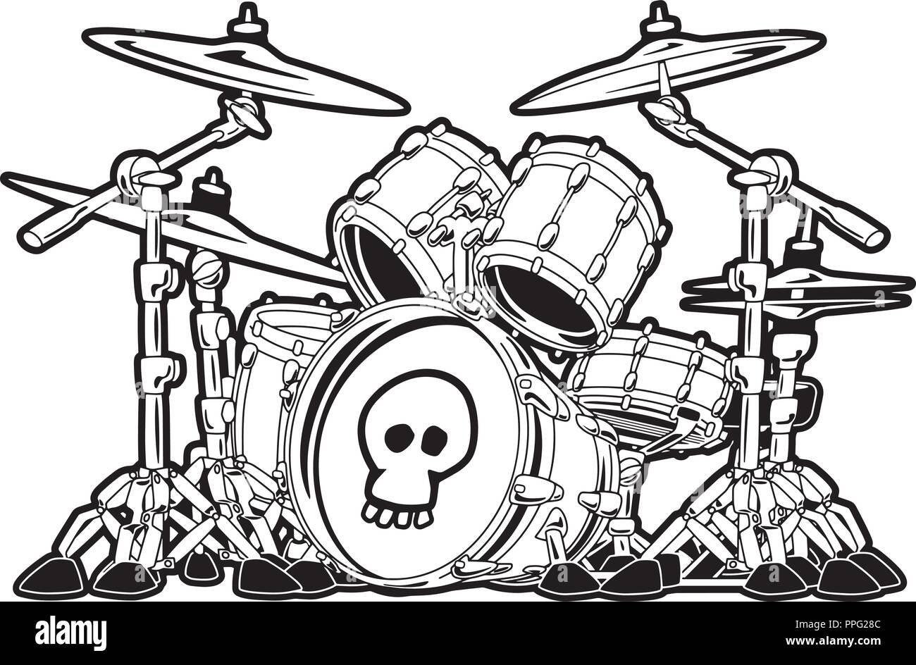 Cartoon drum hi-res stock photography and images - Alamy