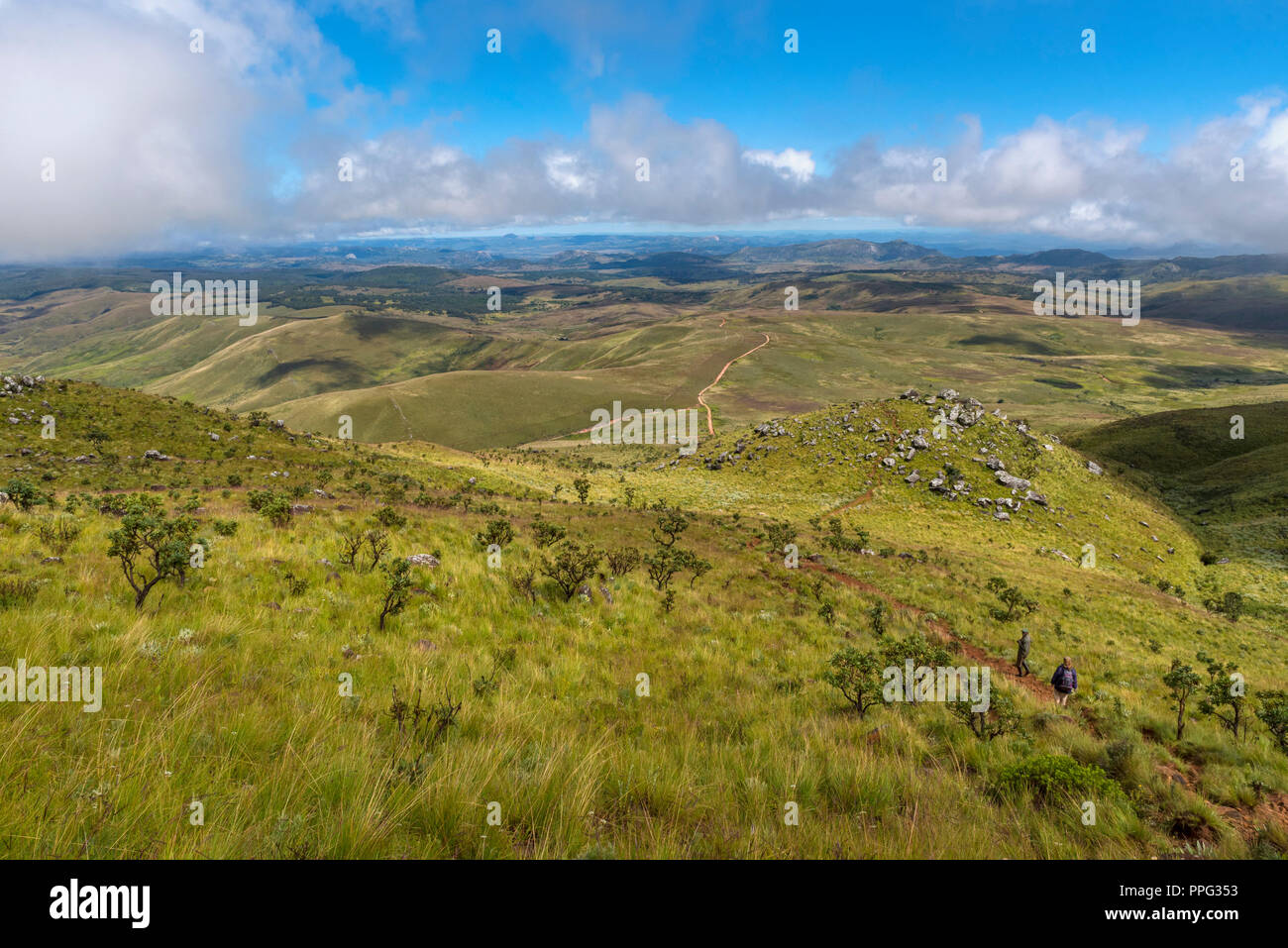 Views form the slopes of Mt Inyangani in Zimbabwe's Nyanga National ...