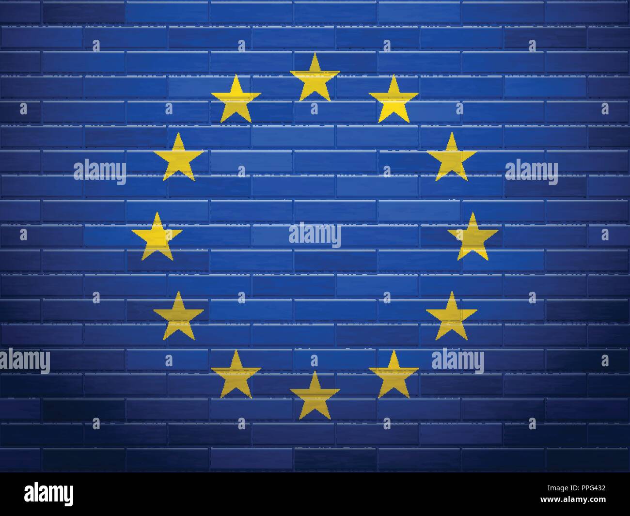 Eu flag wall Stock Vector Images - Alamy