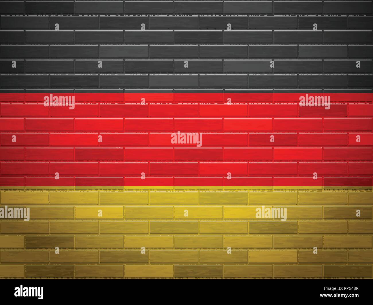 Germany flag on textured brick wall Stock Vector Image & Art - Alamy